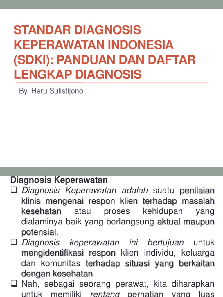 Standar Diagnosis Keperawatan Indonesia (SDKI) | PDF | Pengembangan Diri