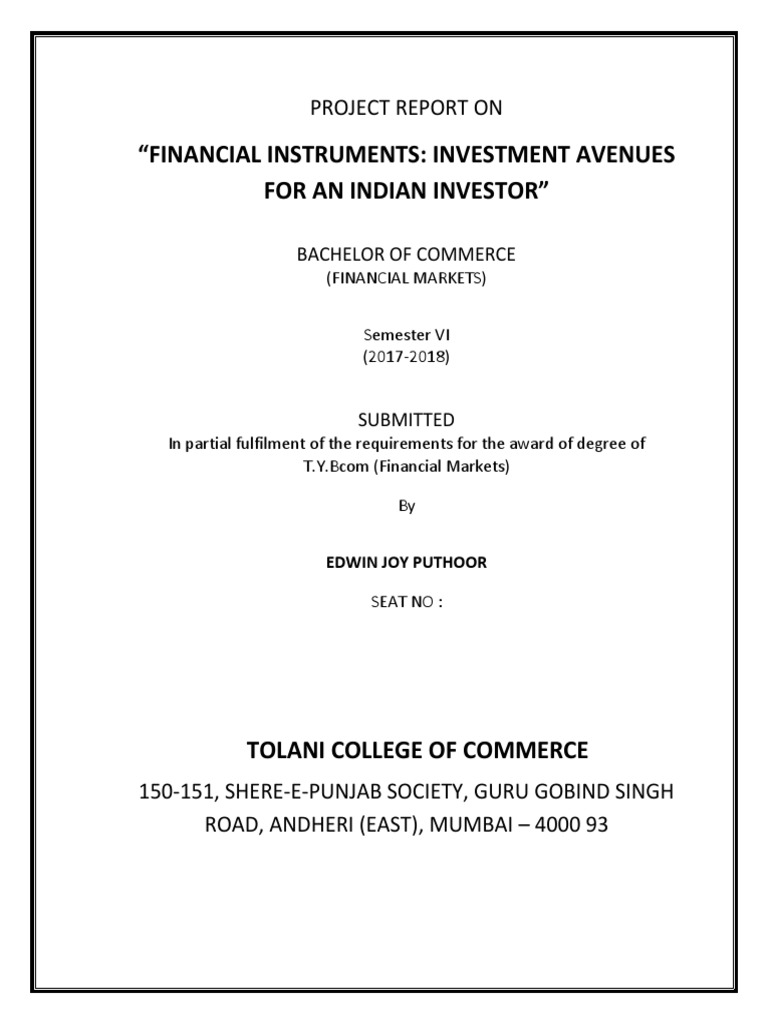 Blackbook - BFM Project | PDF