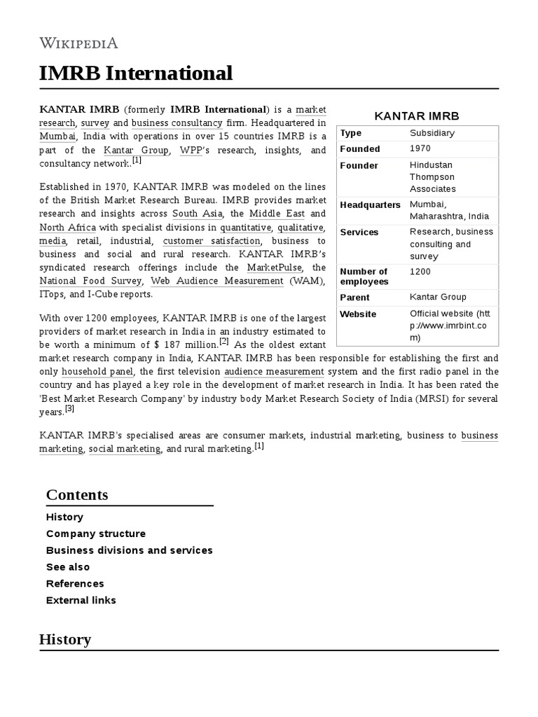 IMRB International | PDF | Finance & Money Management | Computers
