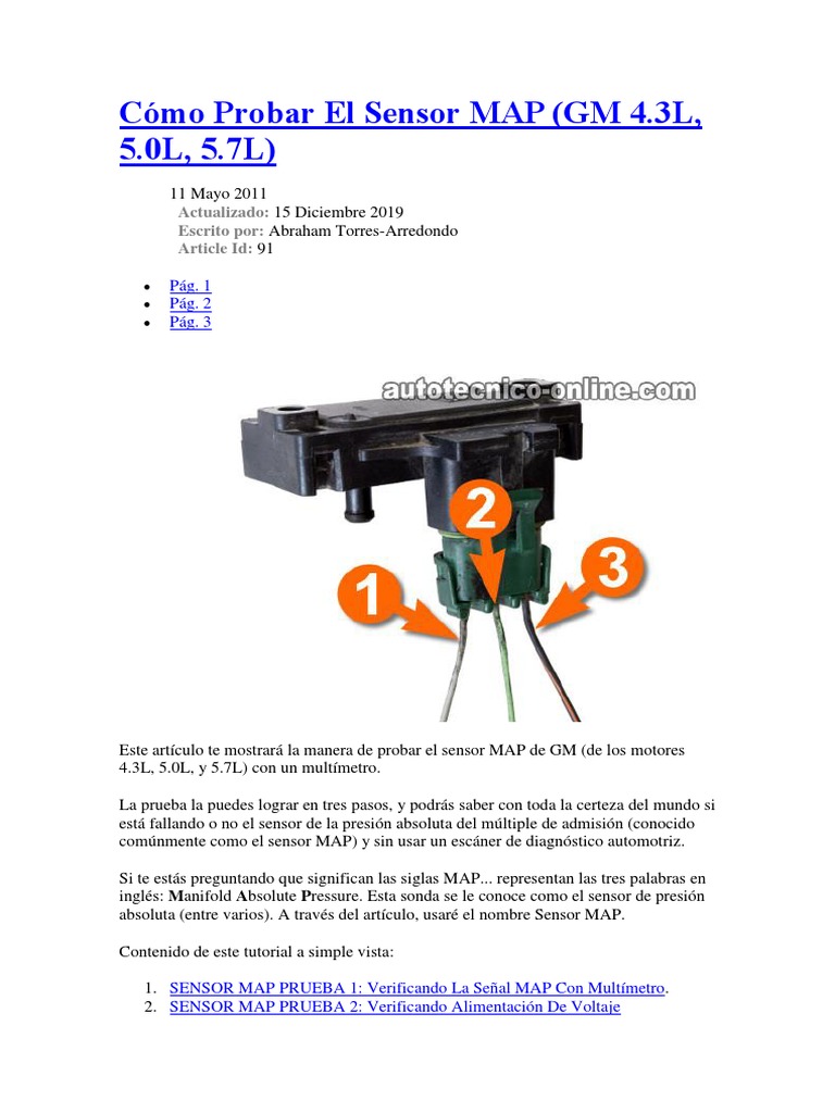 Cómo Probar El Sensor MAP | PDF