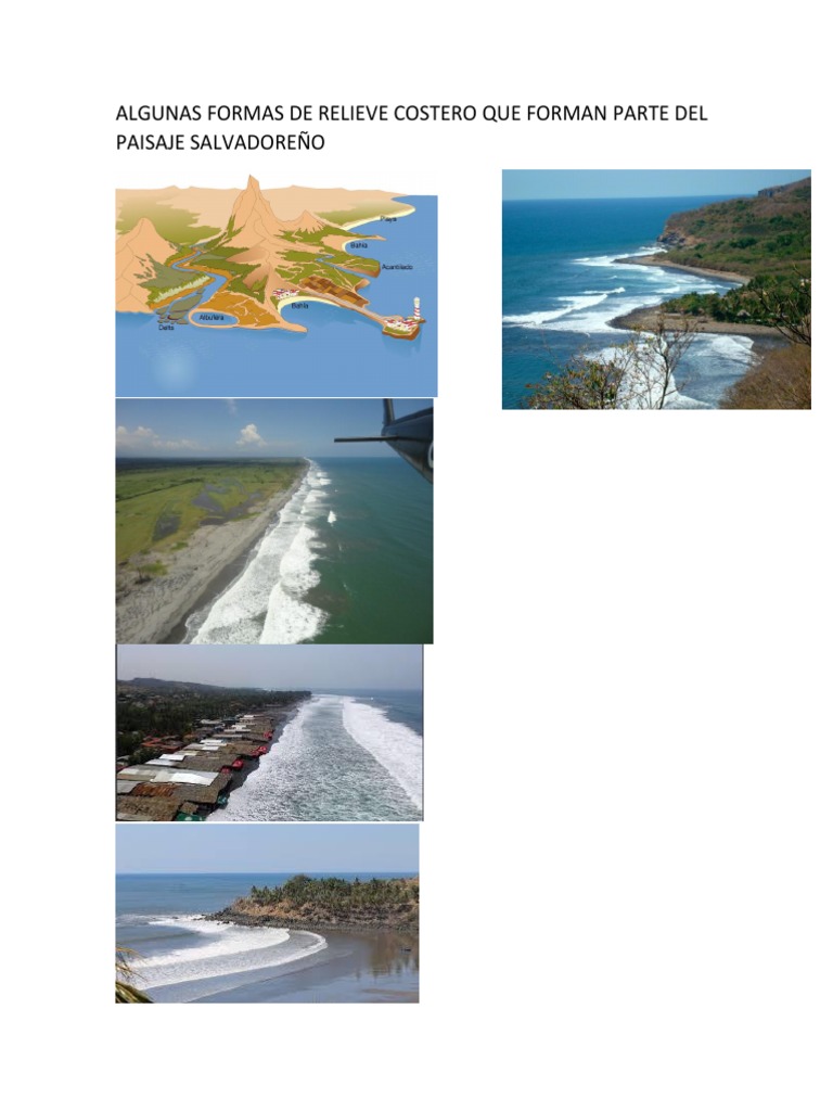 Algunas Formas de Relieve Costero Que Forman Parte Del Paisaje Salvadoreño | PDF | Ciencias ...