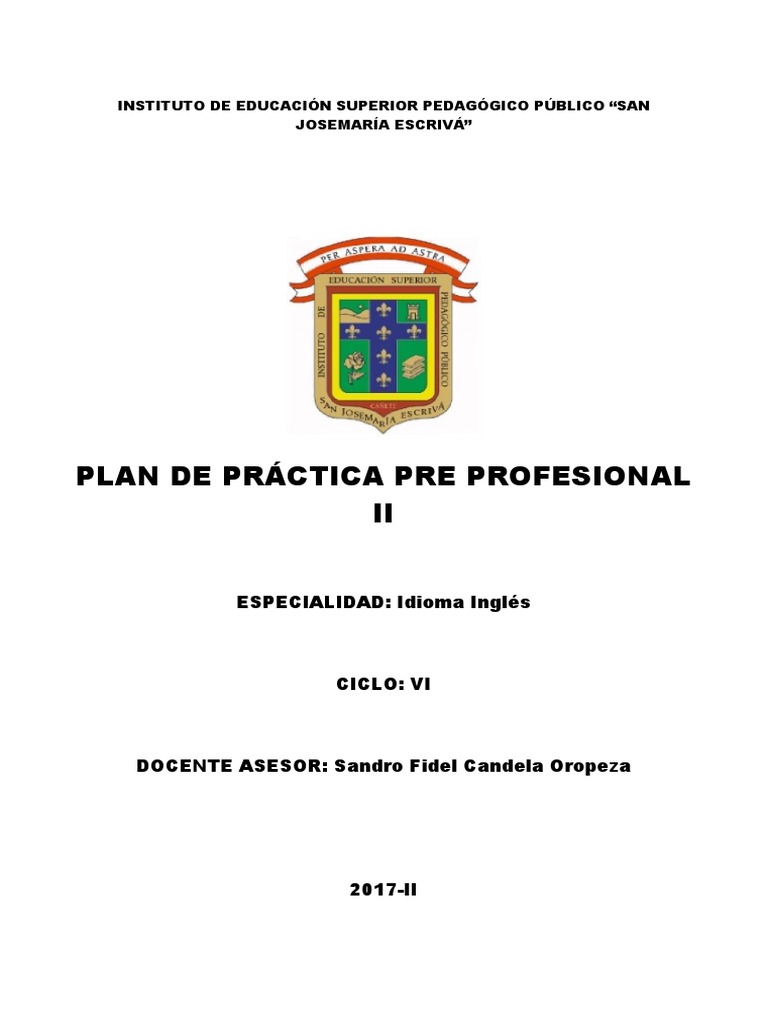 Plan de Practica 2017 | PDF | Crecimiento personal y profesional | Negocios