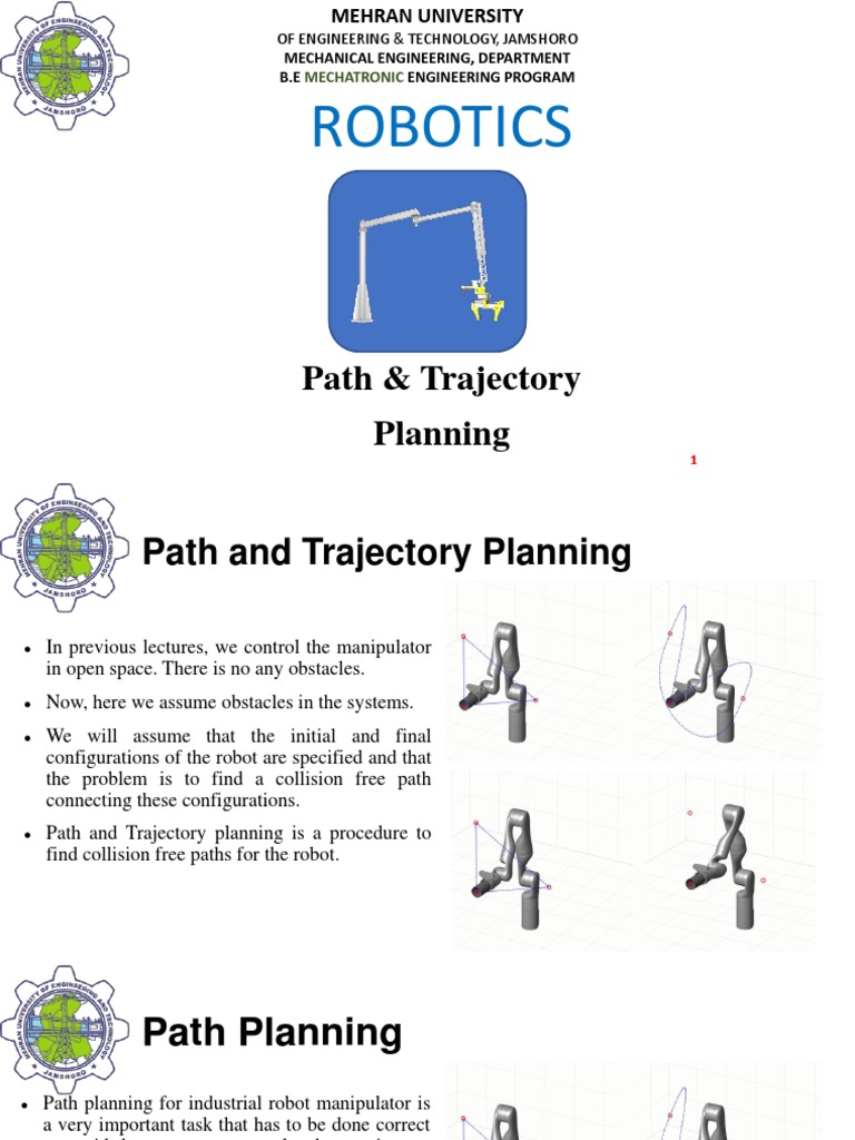 08 Robotics F16MTE Path and Trajectory Planning | PDF