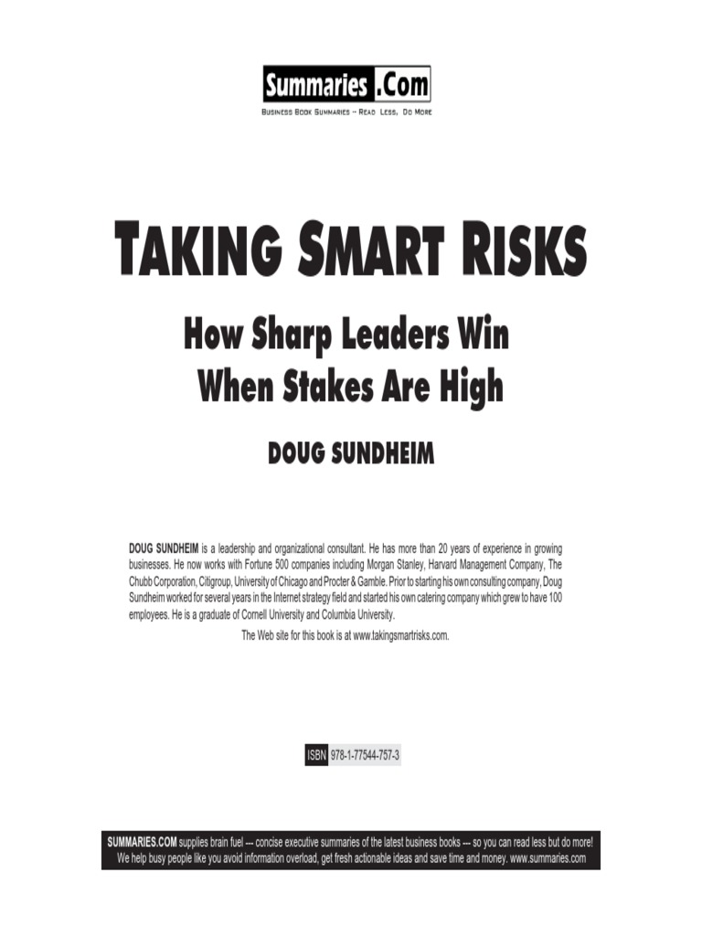 Taking Smart Risks | PDF