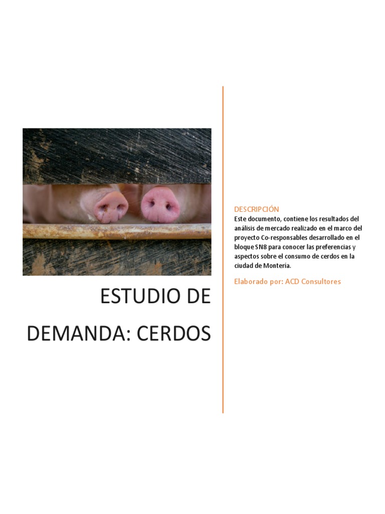 Estudio de Mercado Carne de Cerdo | PDF