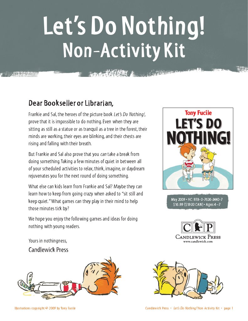 Lets Do Nothing Event Kit | PDF | Leisure