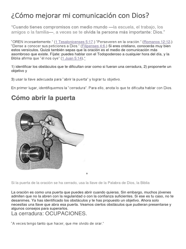Como Mejorar Mi Comunicación Con Dios | PDF | Salmos | Oración