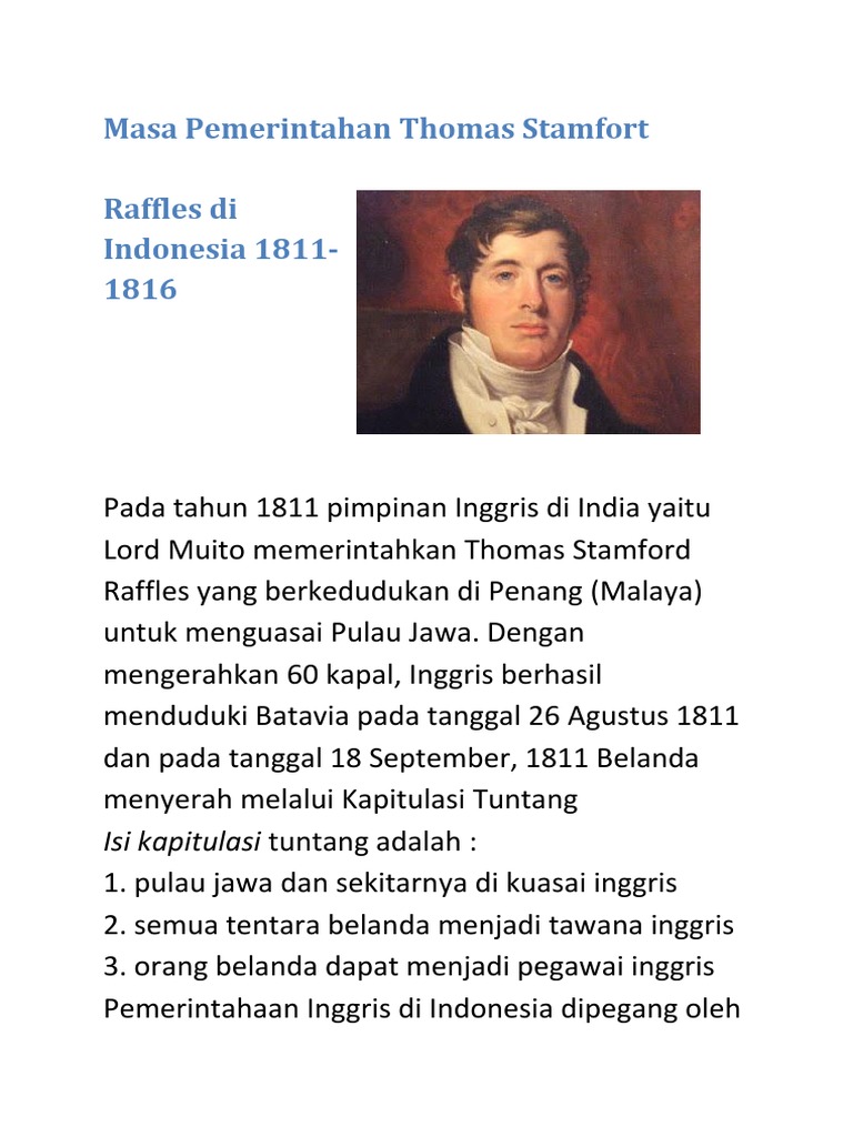 Sistem Sewa Tanah Masa Raffles | PDF