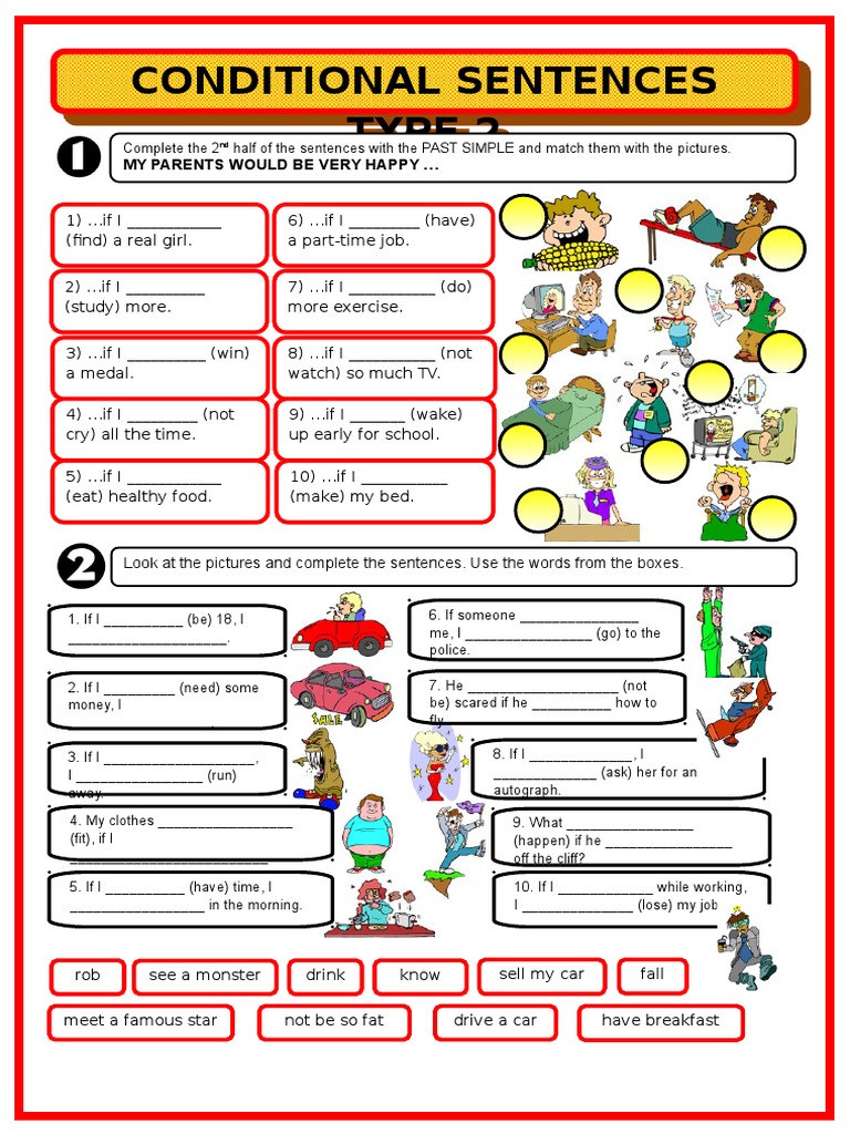 Conditional Sentences Type 2 Fun Activities Games Grammar Drills ...