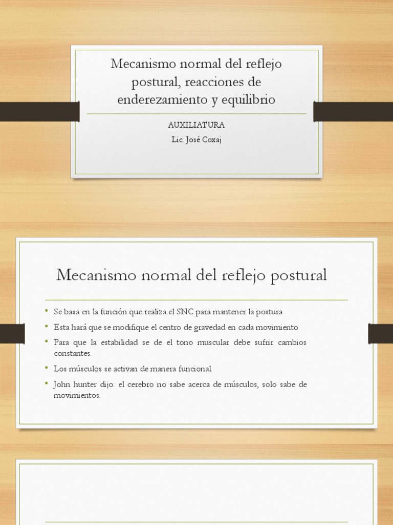 Mecanismo Normal Del Reflejo Postural, Reacciones de | PDF | Músculo ...
