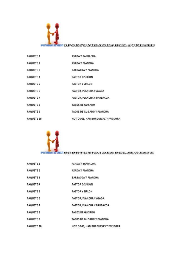 Paquetes Del 1 Al 10 | PDF