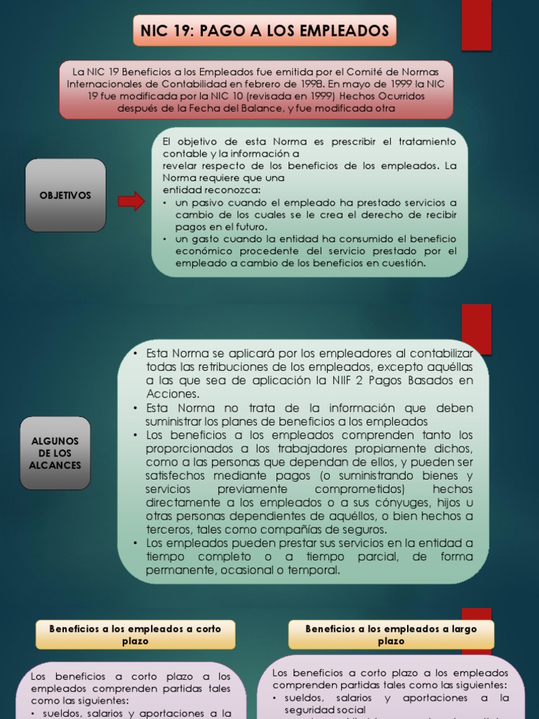 NIC 19: Cálculo de beneficios a empleados | PDF