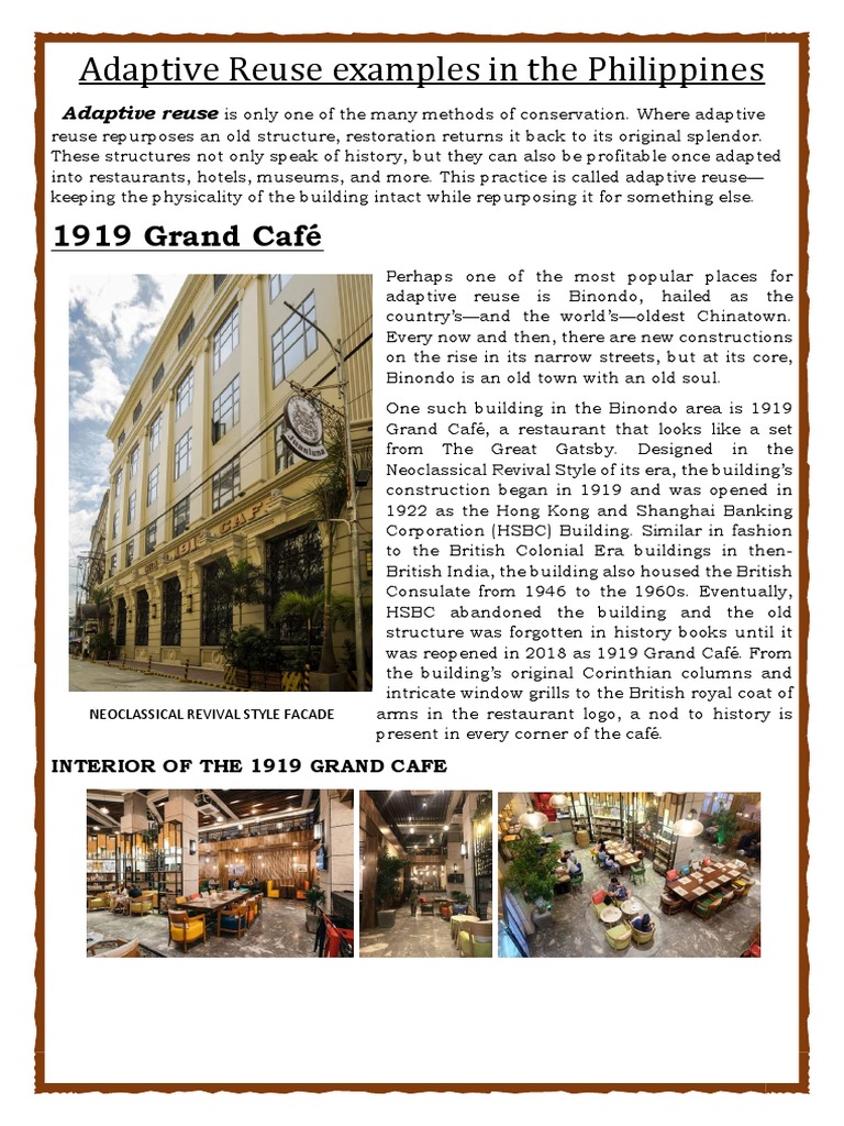 Adaptive Reuse Examples in The Philippines