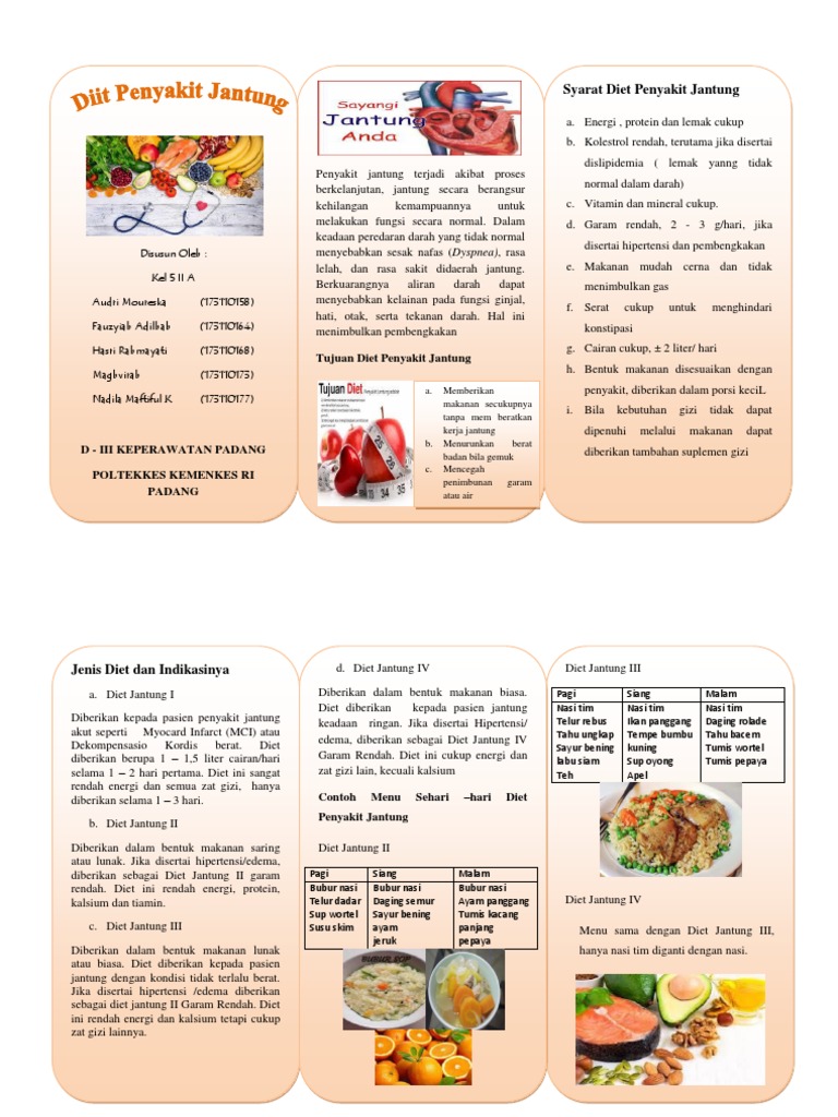 Leaflet Diet Jantung | PDF