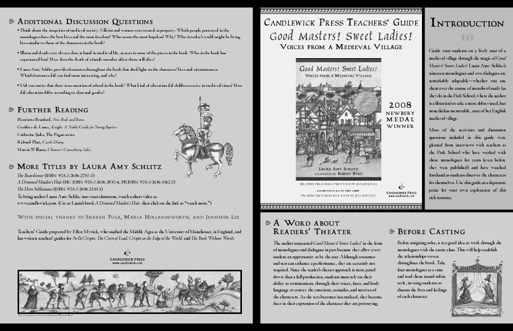 Good Masters! Sweet Ladies! Teachers' Guide | PDF | Newbery Medal