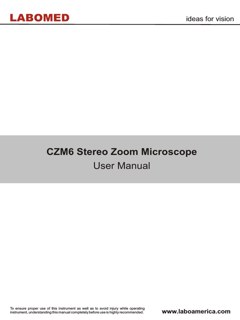 Labomed CZM6 User Manual PDF | PDF | Laboratory Equipment | Glass ...