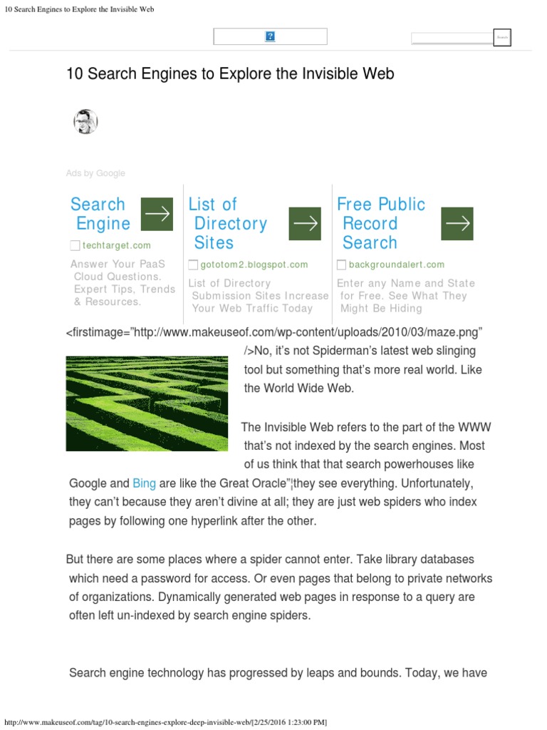 Explore the Invisible Web | PDF | World Wide Web | Internet & Web