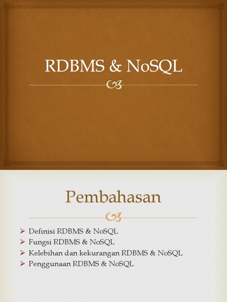 RDBMS vs NoSQL: Panduan Singkat | PDF | Seni | Teknologi & Rekayasa