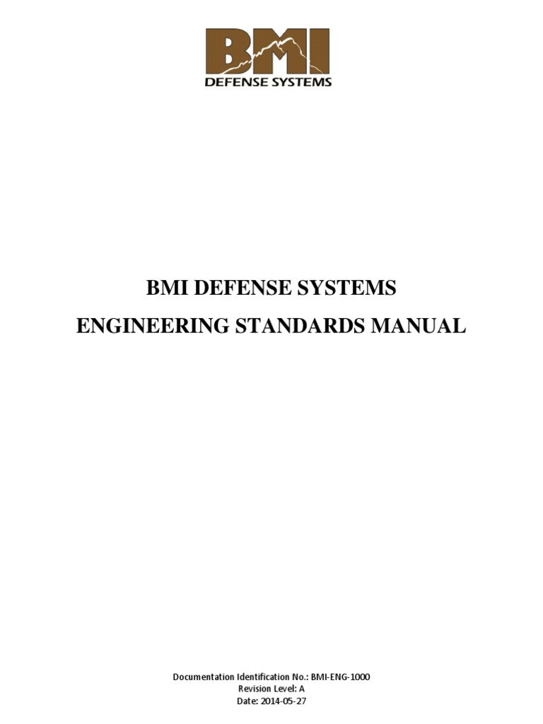 BMI Engineering Standards Manual Rev A | PDF | Specification (Technical ...