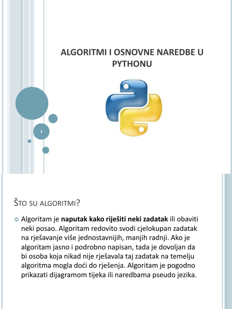 02 Algoritmi I Osnovne Naredbe | PDF
