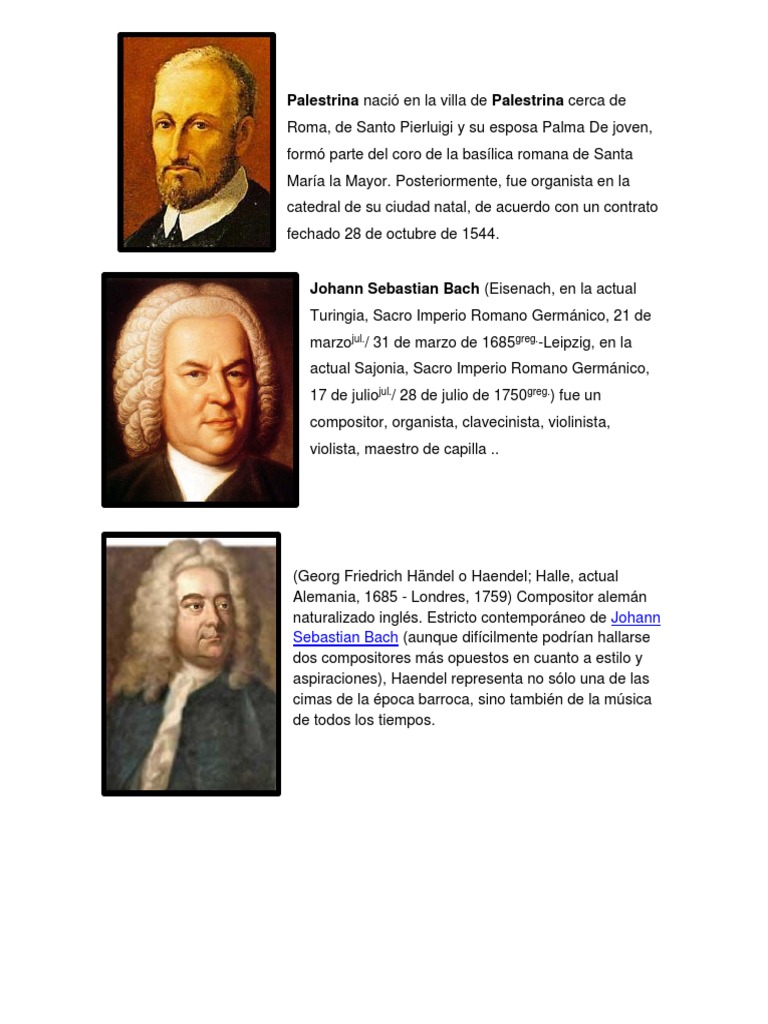 Compositores de Musica | PDF | George Frideric Handel | Wolfgang ...