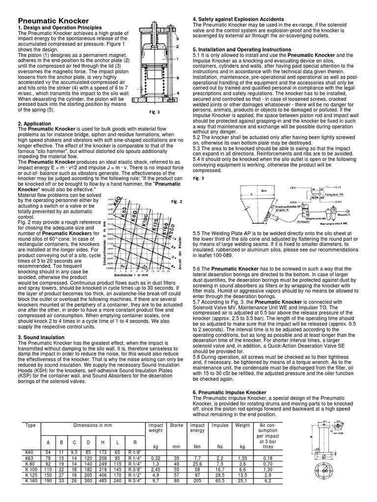 Pneumatic Knocker | PDF | Valve | Piston