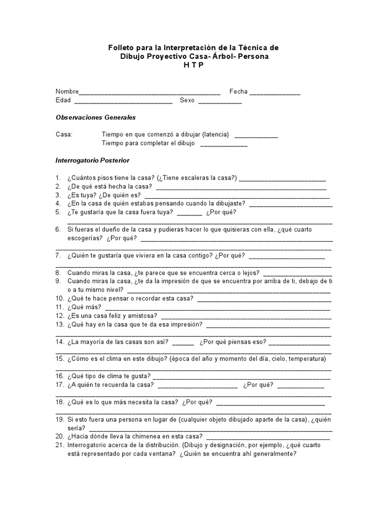 HTP Interrogatorio | PDF | Violencia | Agitación