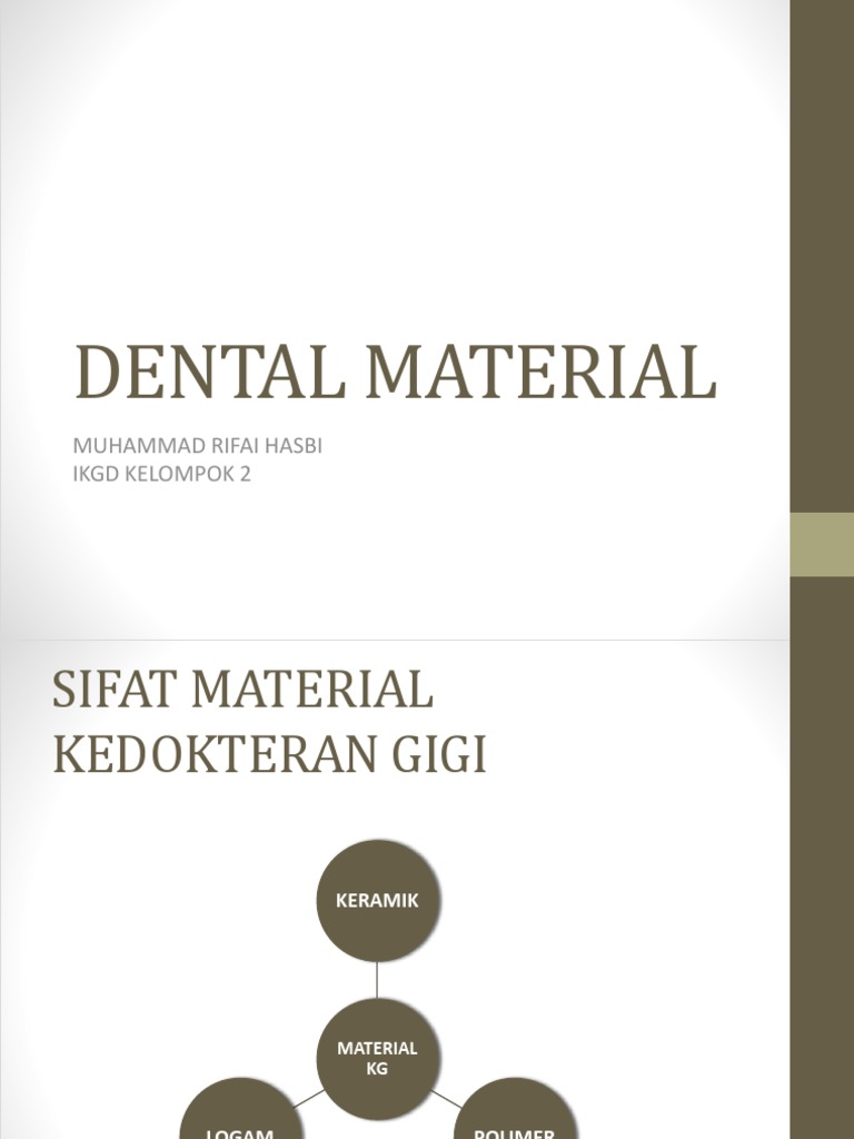 Dental Materials: Sifat Fisik, Kimia, dan Mekanik Bahan Kedokteran Gigi ...