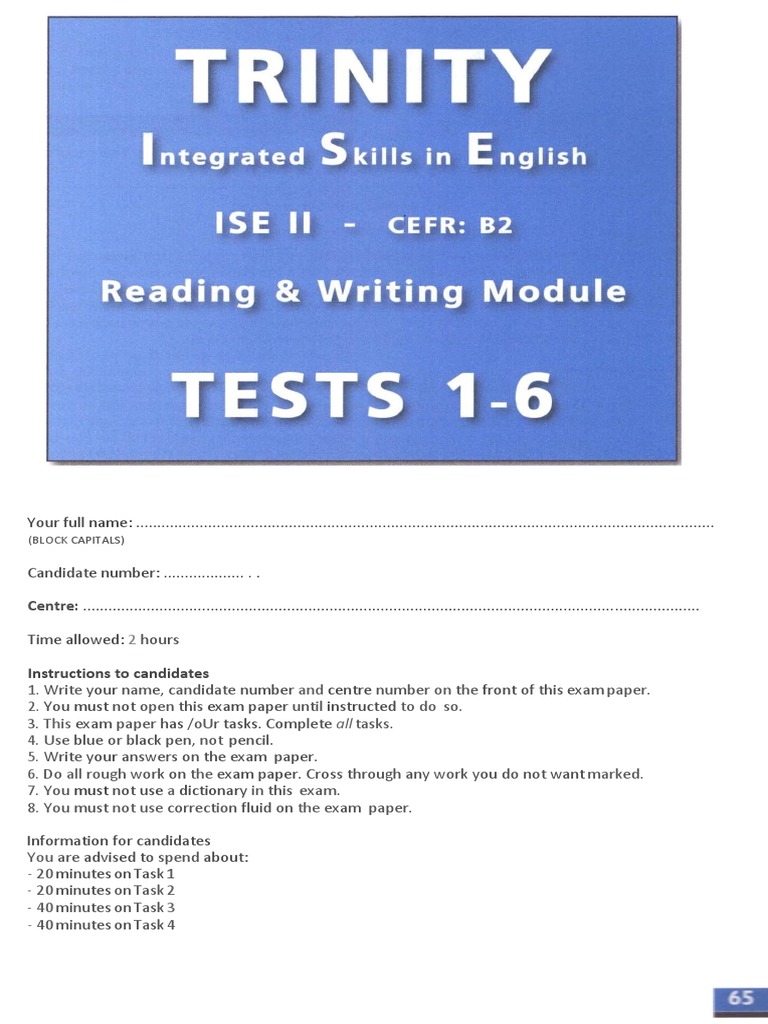 (PDF) Trinity Ise 2 | PDF | Paper | Pulp (Paper)