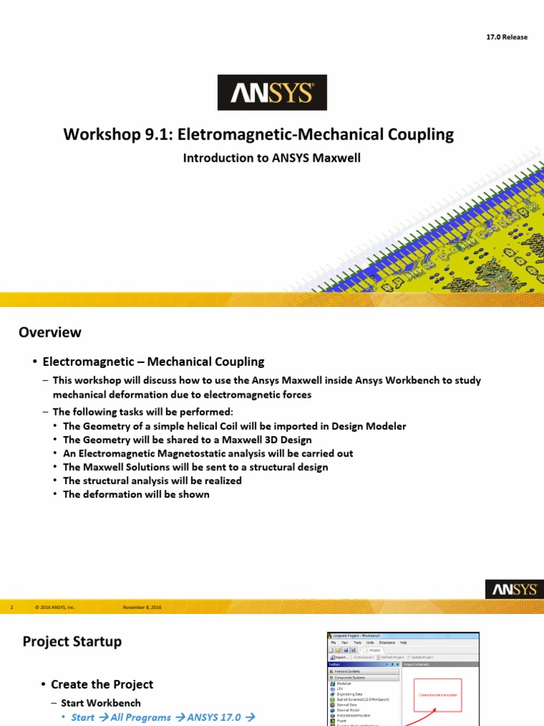 Maxwell Intro 17.0 SP WS9.1 Workshop Instructions Electromagnetic ...