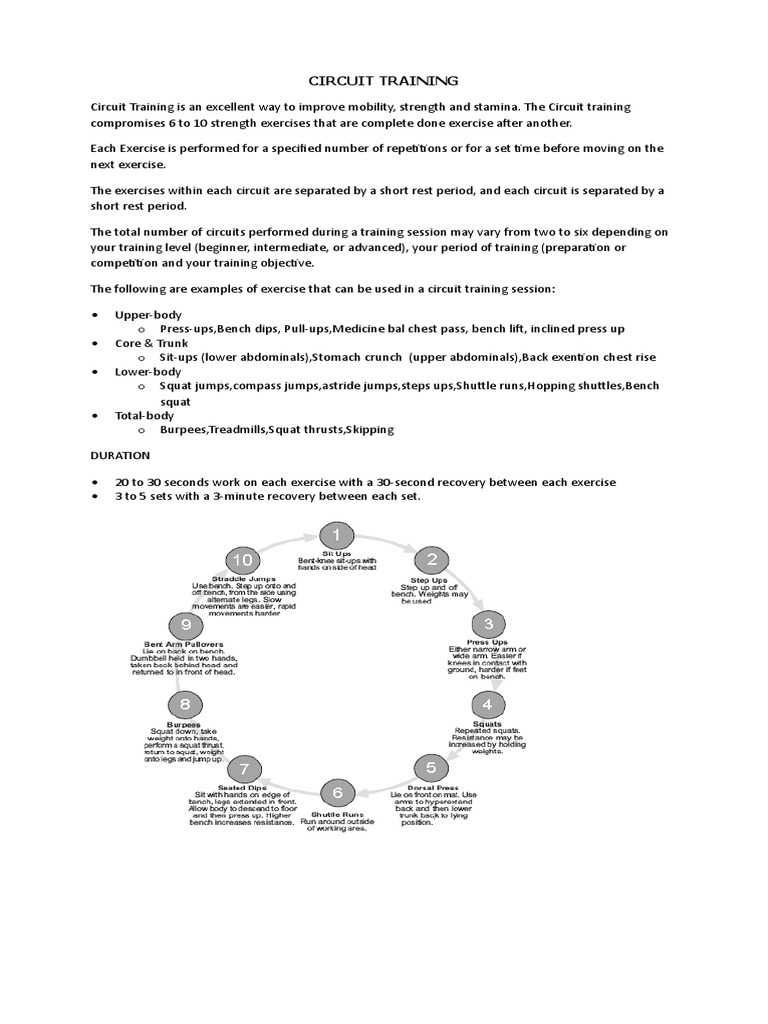 Physical Education Circuit Training | PDF | Self-Improvement | Science ...
