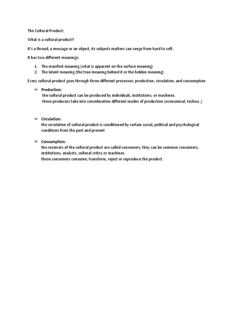 Understanding Cultural Products | PDF | Social Science | History