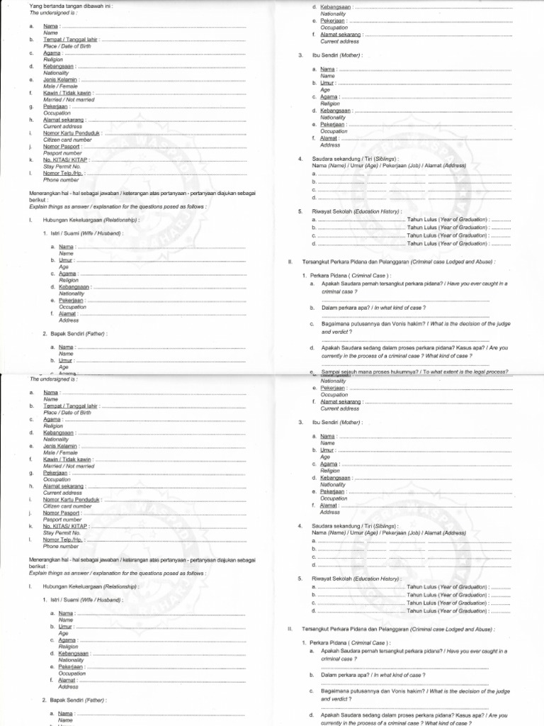 Form - SKCK PDF | PDF