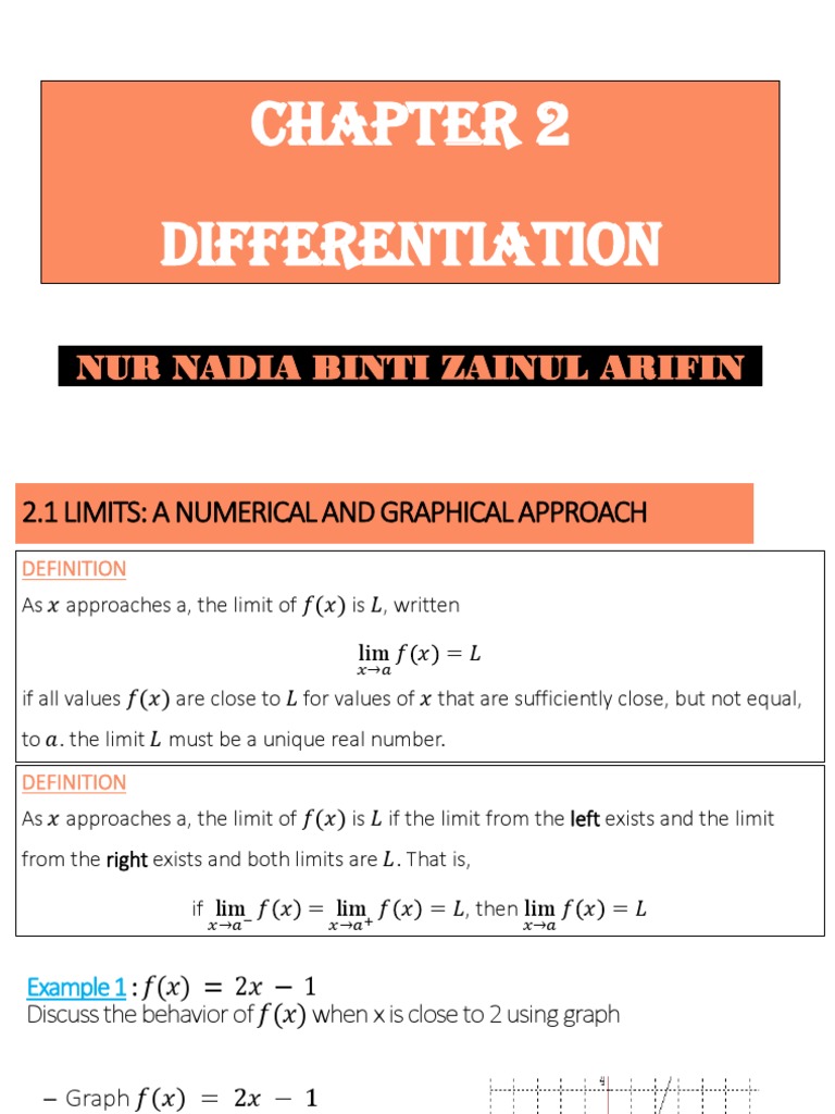 Chapter 2 (Differentiation) | PDF | Derivative | Slope