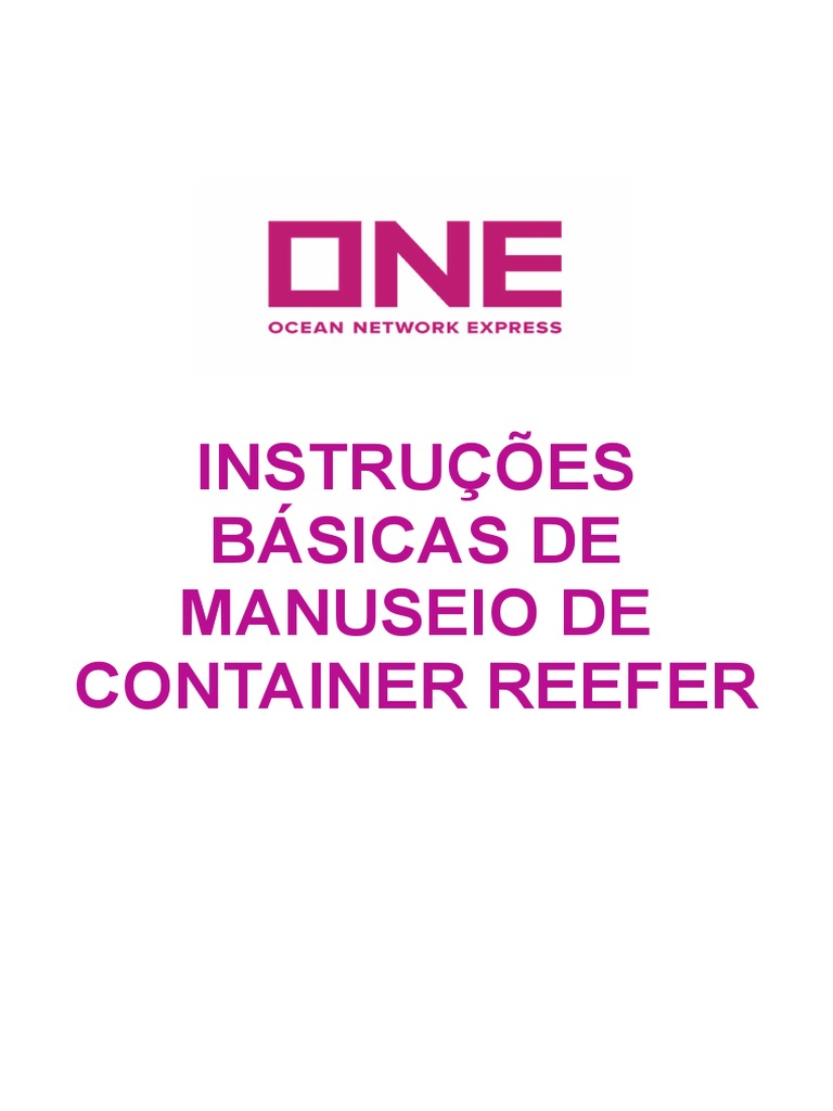 Instruções Básicas de Manuseio Container Reefer - 2019 - Rev01 | PDF ...