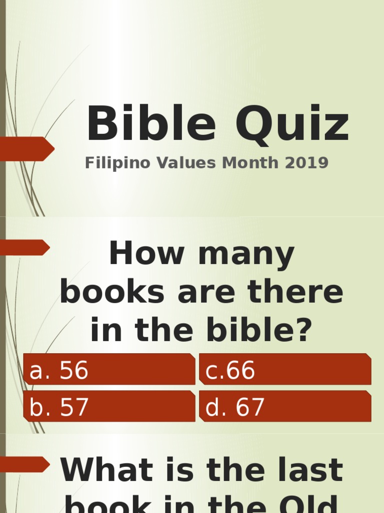 Bible Quiz | PDF | Gospel Of Matthew | John The Baptist