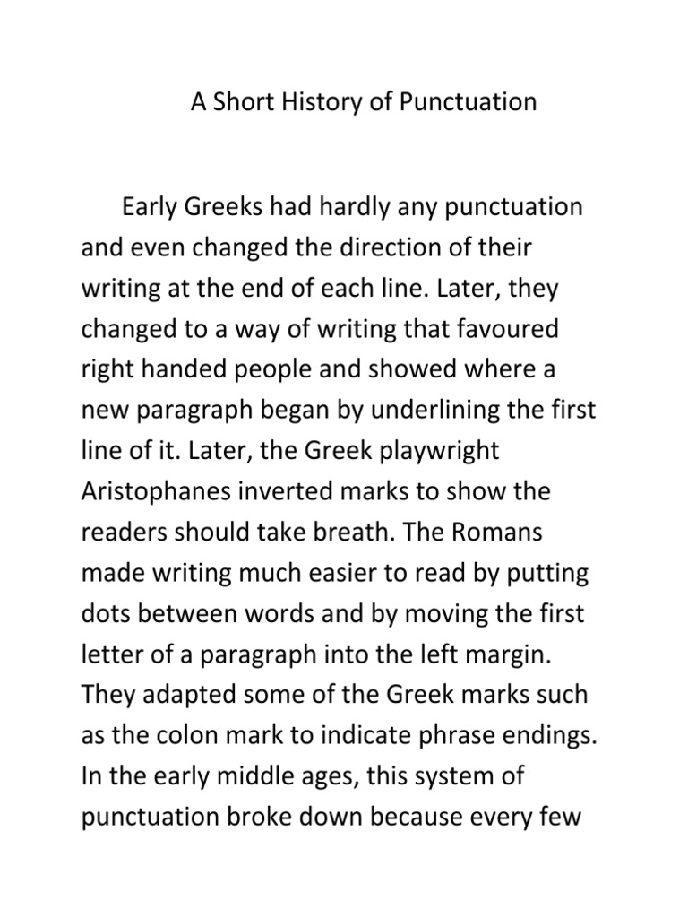 Evolution of Punctuation Marks | PDF | Foreign Language Studies