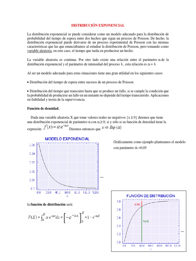 Distribución Exponencial | PDF | Distribución de probabilidad ...
