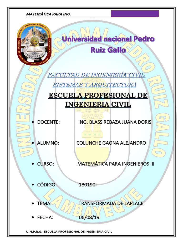 Informe de Mate 3 | PDF | Transformada de Laplace | Análisis matemático