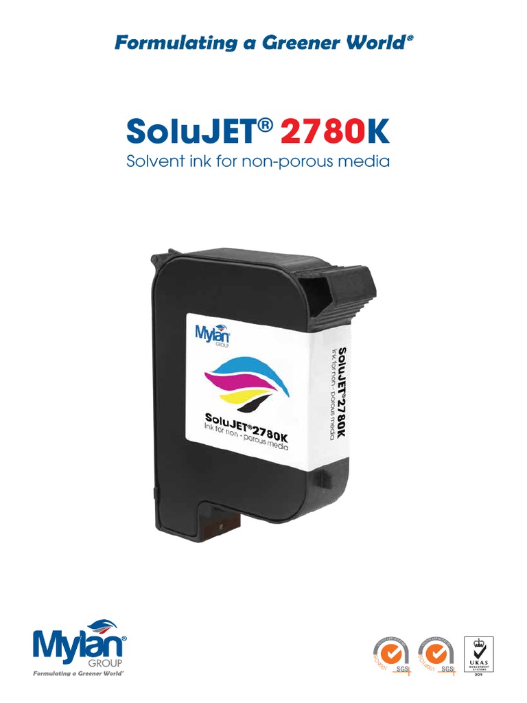 SoluJET 2780K-2780K42A-TDS v1.0 | PDF | Ink | Printer (Computing)