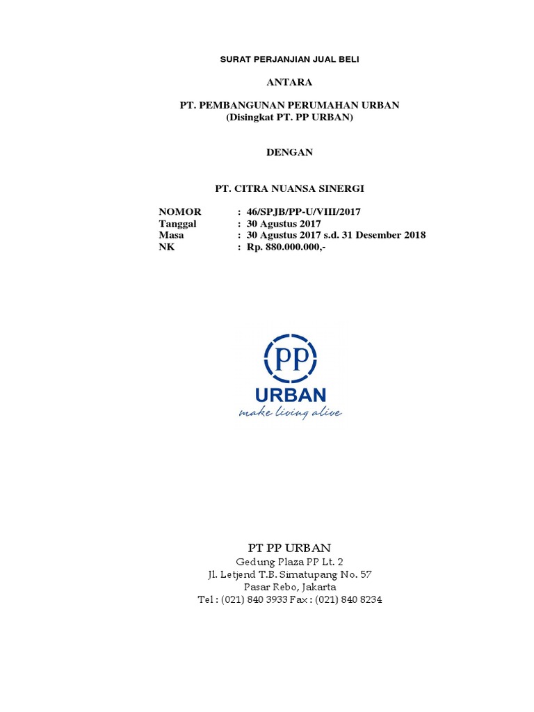 46 SPJB PT. Citra Nuansa SInergi BBM Solar) | PDF