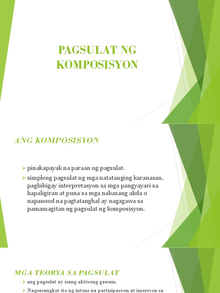 Pagsulat NG Komposisyon | PDF