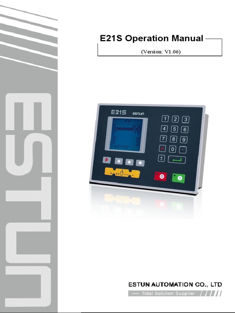 E21S Operation Manual V1.06 | PDF | Parameter (Computer Programming) | Numerical Control