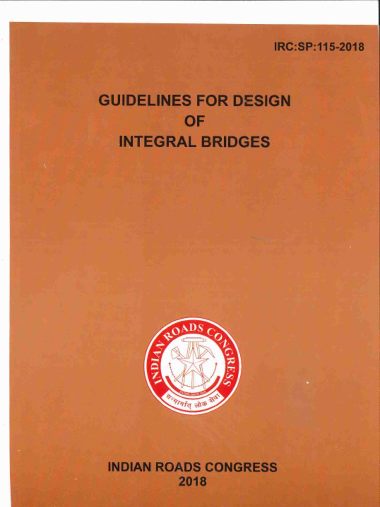 IRC - SP-115-2018-Guidelines For Design of Integral Bridges | PDF