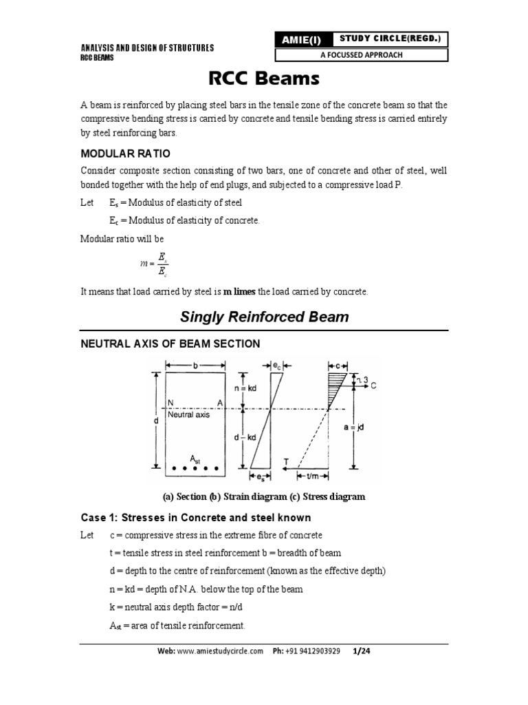 RCC Beams | PDF | Beam (Structure) | Bending