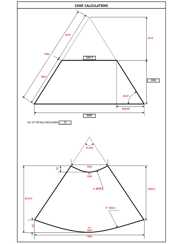Cone Calculation | PDF