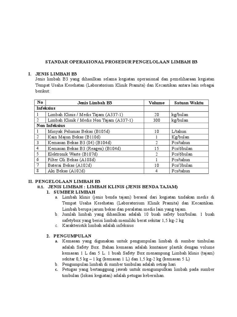 SOP LB3 Klinik | PDF