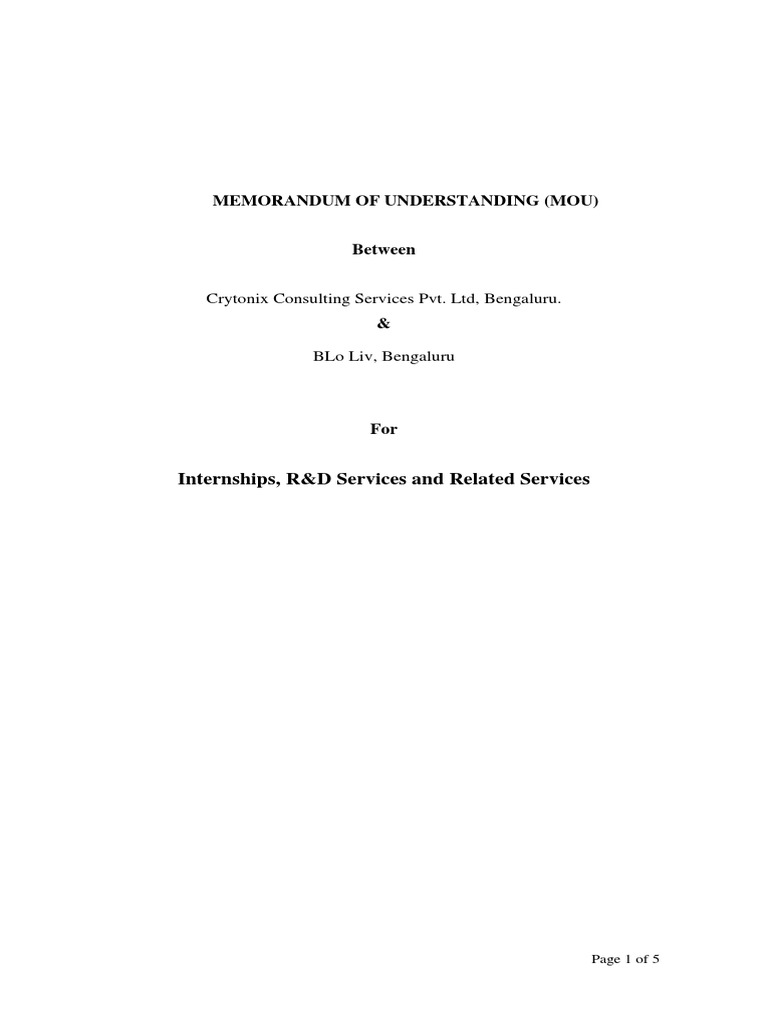 Model MoU For Skill Development Courses | PDF | License | Arbitration