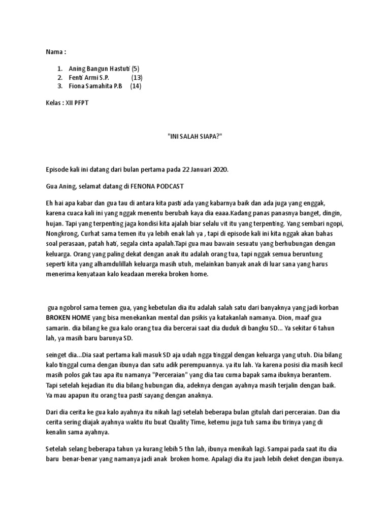 Naskah Podcast | PDF | Pengembangan Diri | Kesehatan Holistik