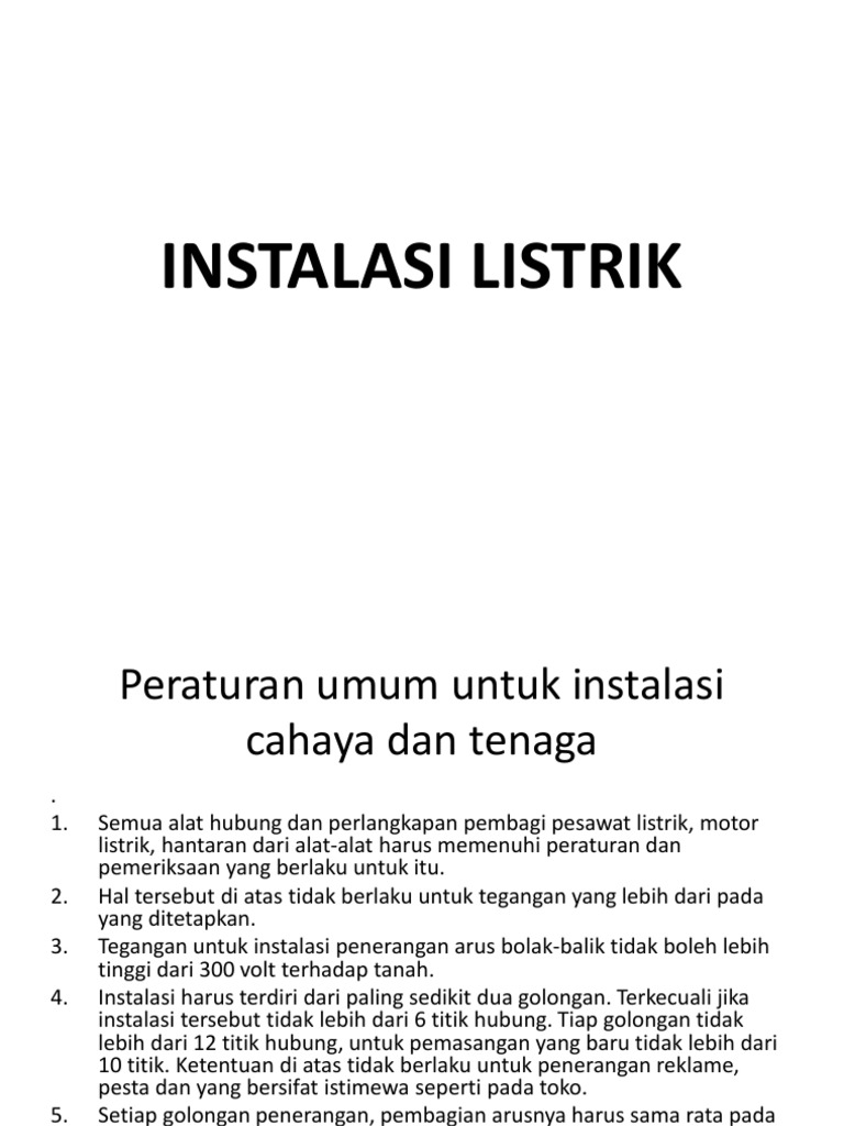 Instalasi Listrik MK UTILITAS BANGUNAN | PDF